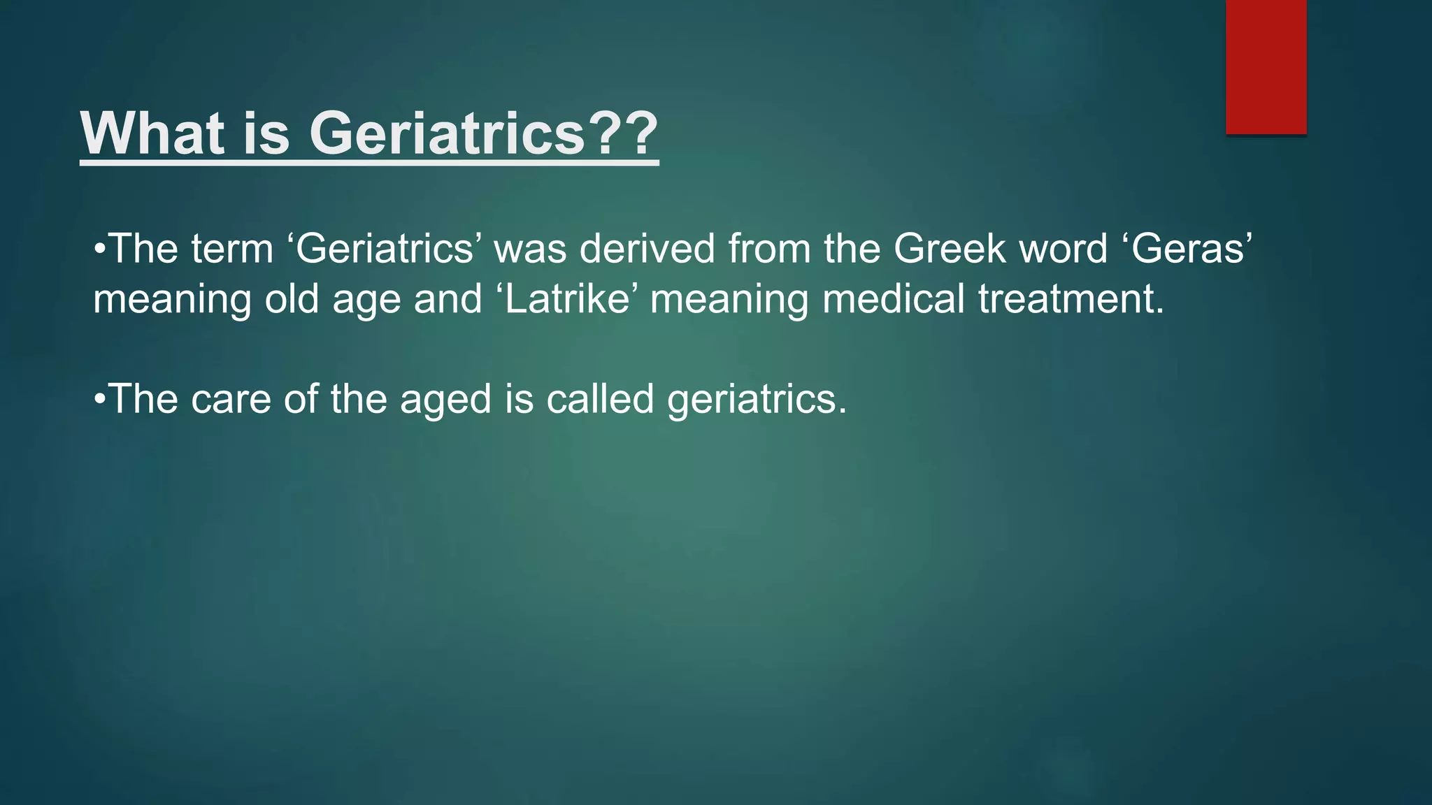 Preventive geriatrics | PPTX