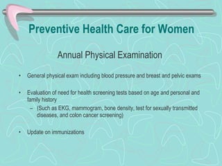 Preventative Health Care | Dr Murray Fox, MD. | PlanoOBGYN | PPT