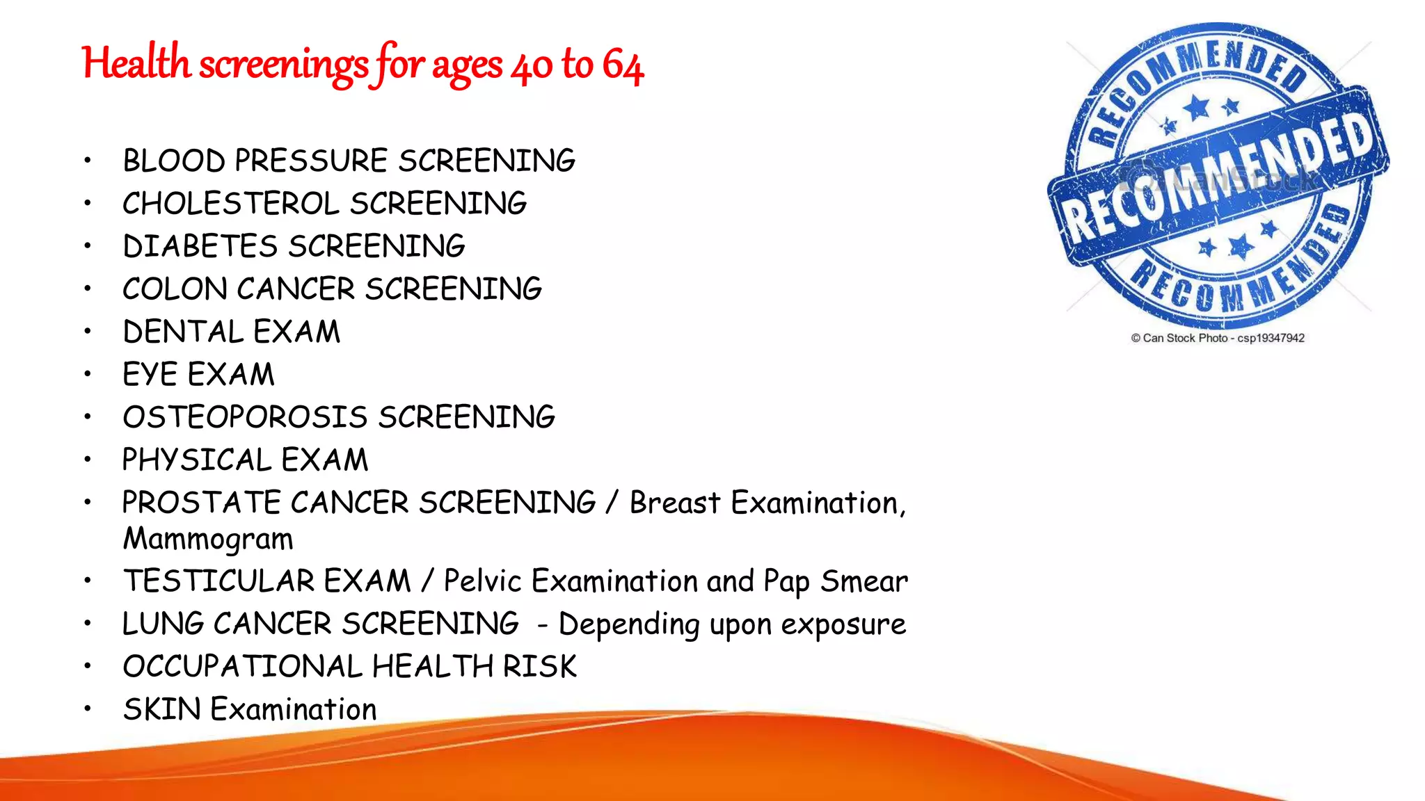 Preventive health check up | PPTX