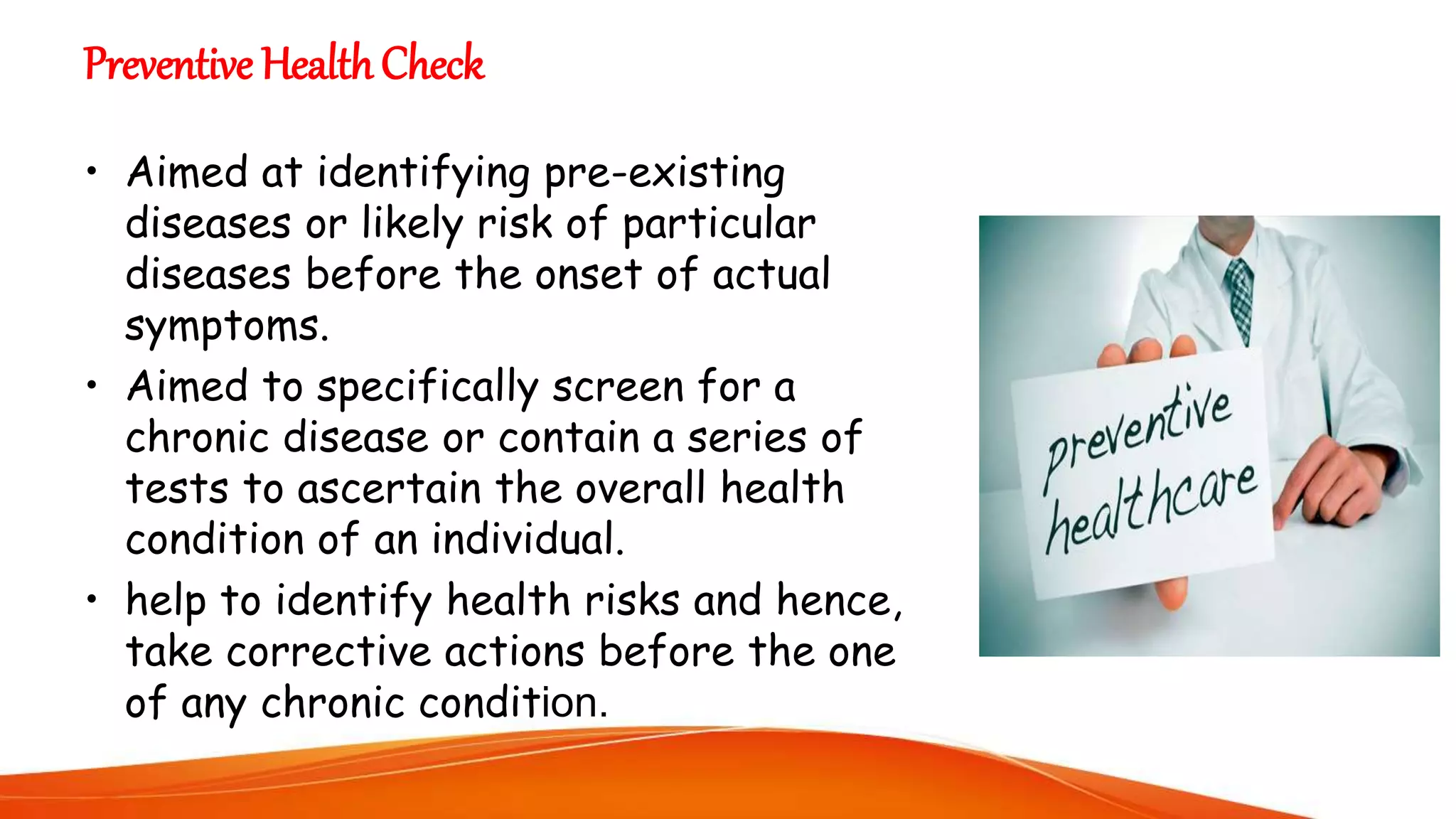 Preventive health check up | PPTX