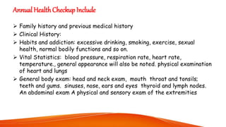 Preventive health check up | PPTX