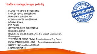 Preventive health check up | PPTX