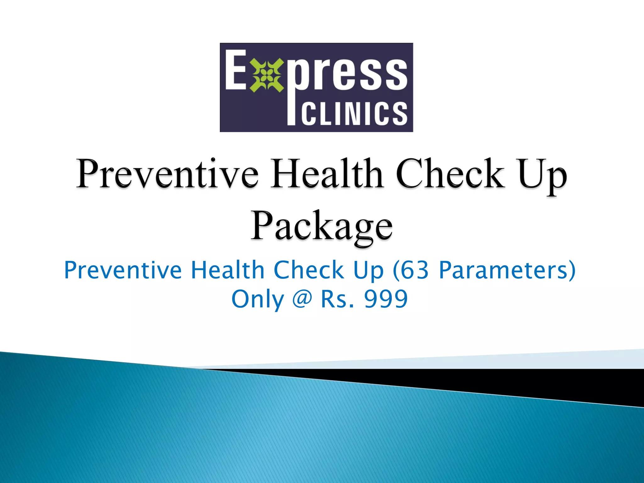 Preventive Health Check Up Package (63 Parameters) Only @ Rs. 999 | PDF