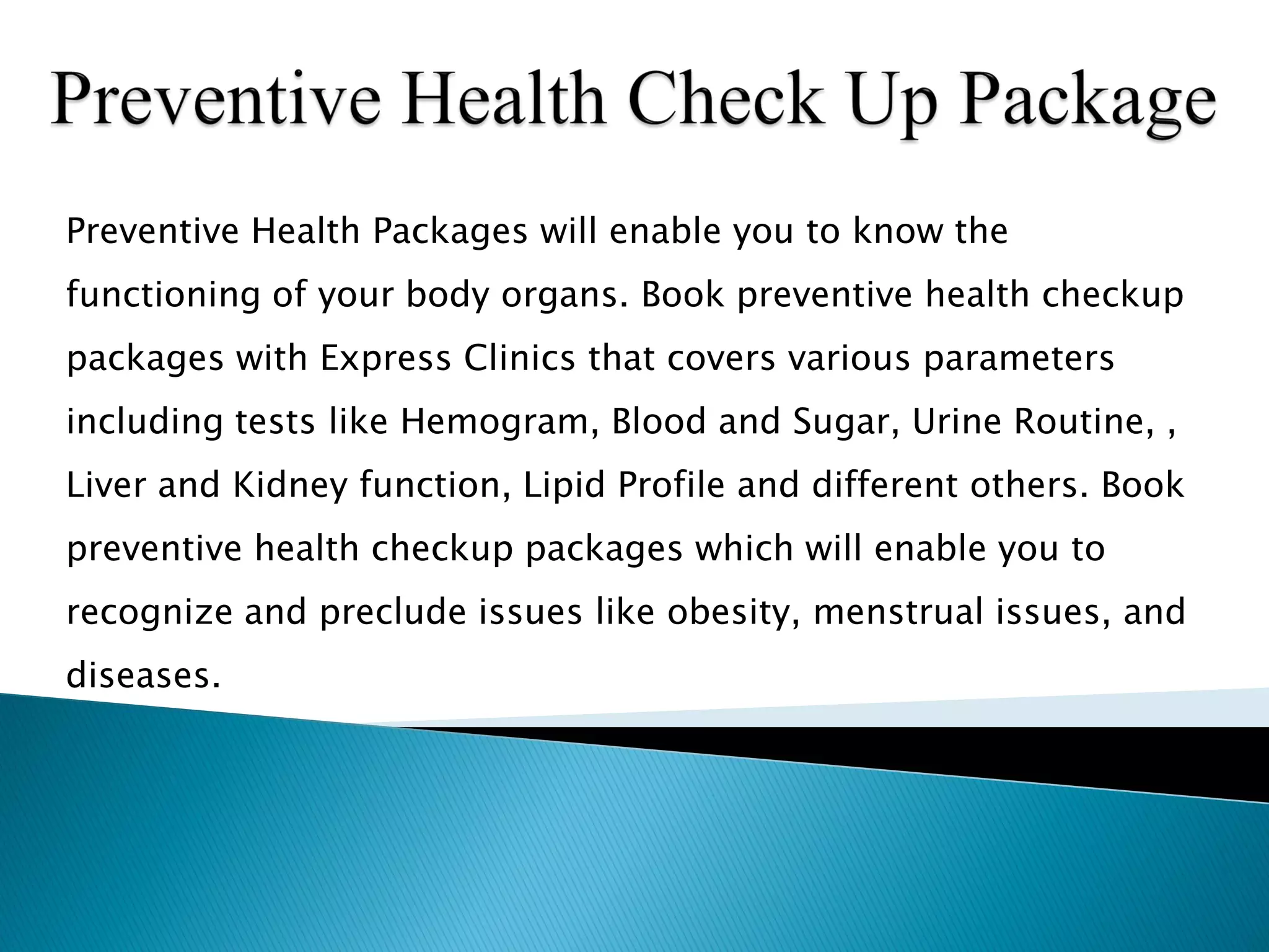 Preventive Health Check Up Package (63 Parameters) Only @ Rs. 999 | PDF