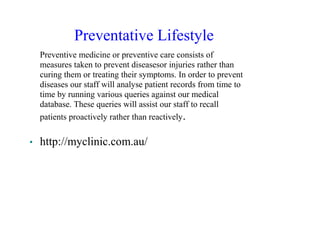 Preventive lifestyle | DOC