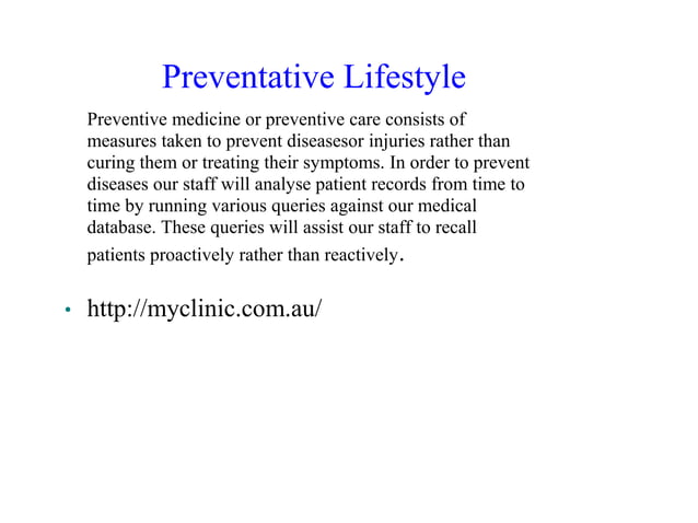 Preventive lifestyle | PPT