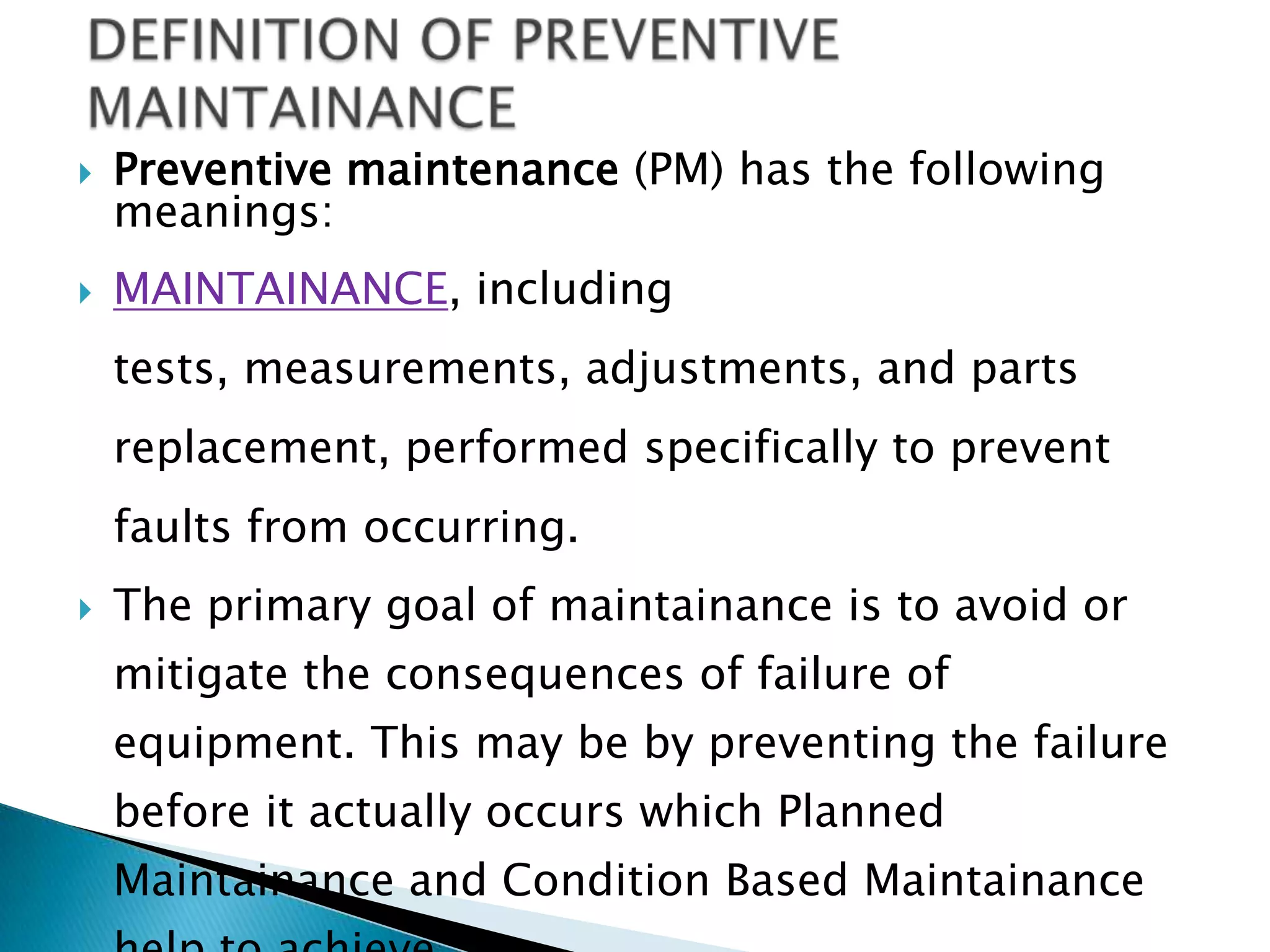 Preventive maintainance 2 | PPT