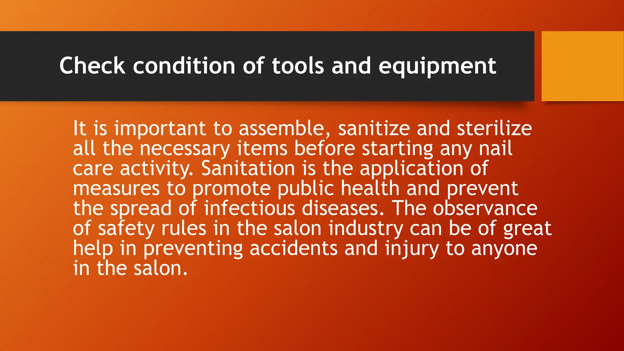 Preventive Maintenance on Nail Care Services | PPTX