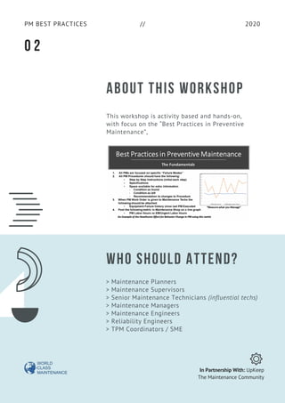 Preventive Maintenance Best Practices plus PM Optimization Workshop ...