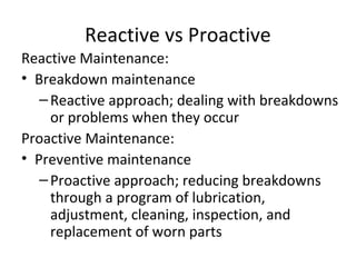 Preventive maintenance final | PPT