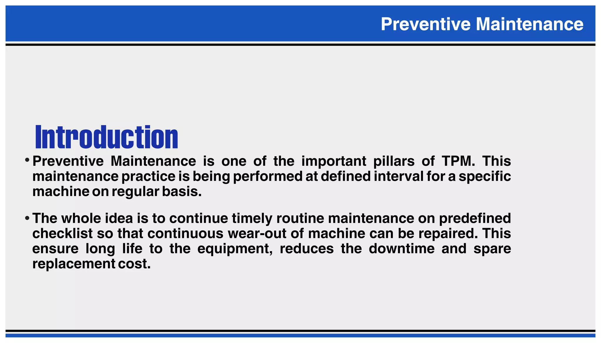 PPT ON PREVENTIVE MAINTENANCE | PDF