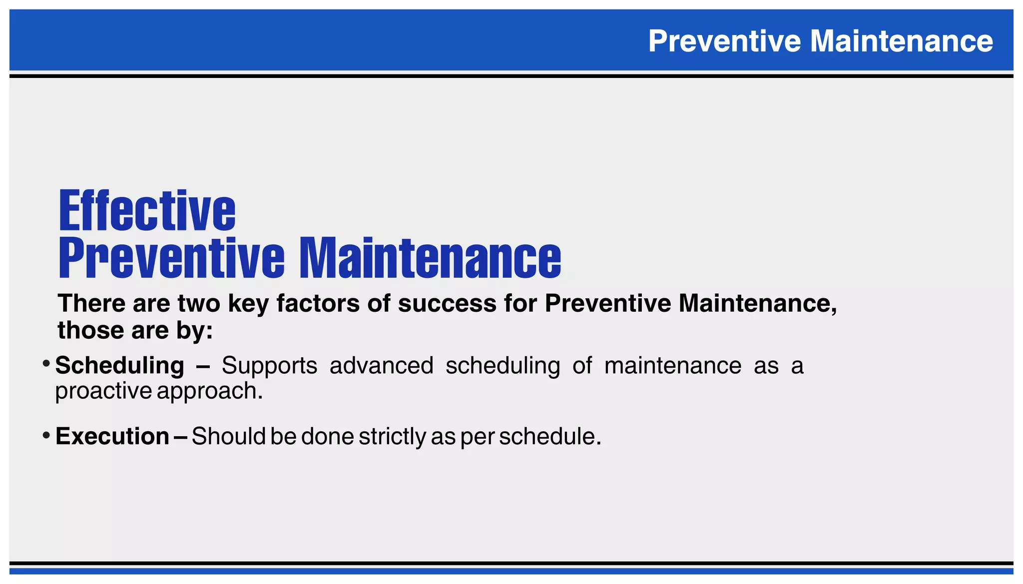 PPT ON PREVENTIVE MAINTENANCE | PDF