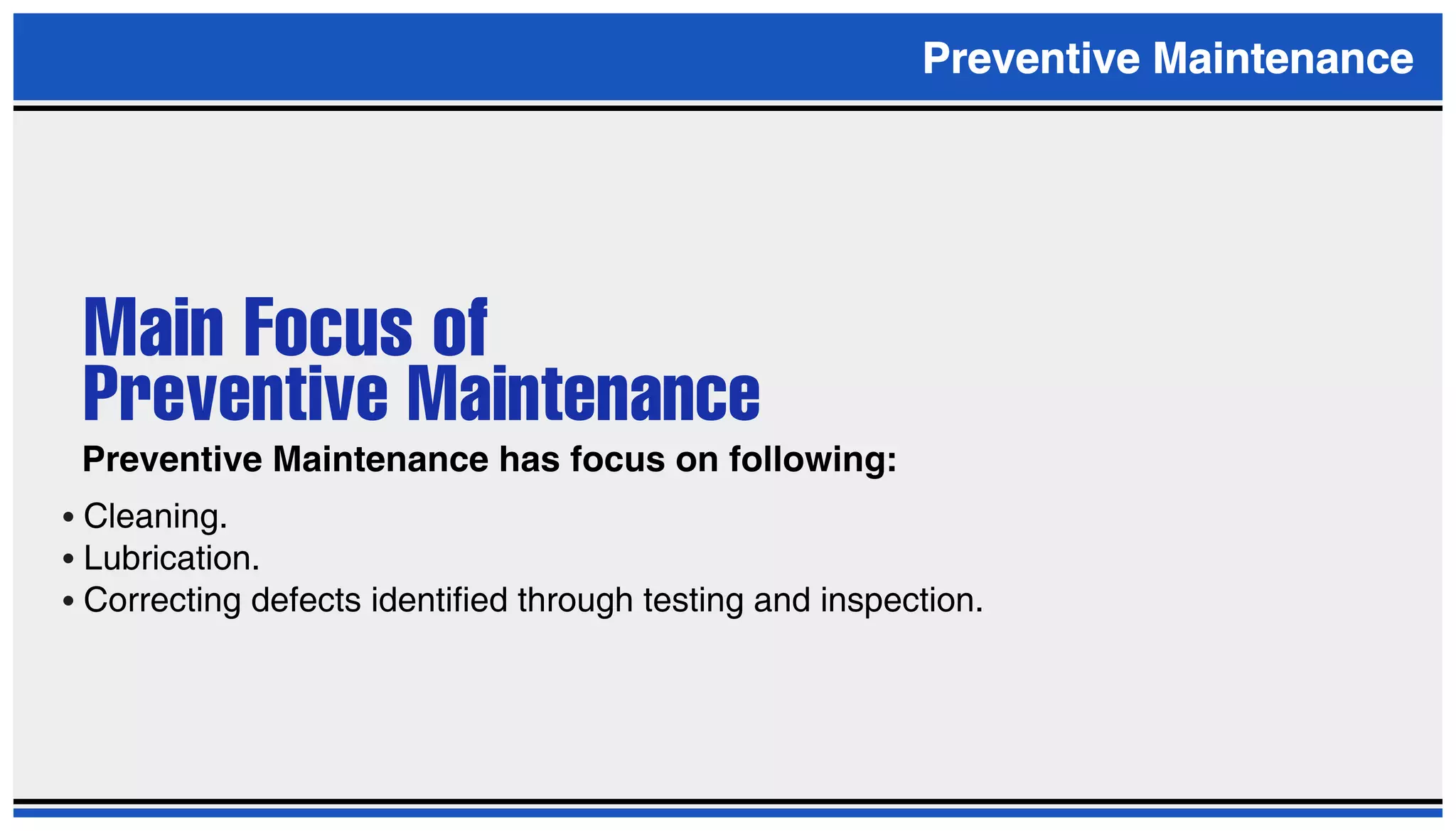 PPT ON PREVENTIVE MAINTENANCE | PDF