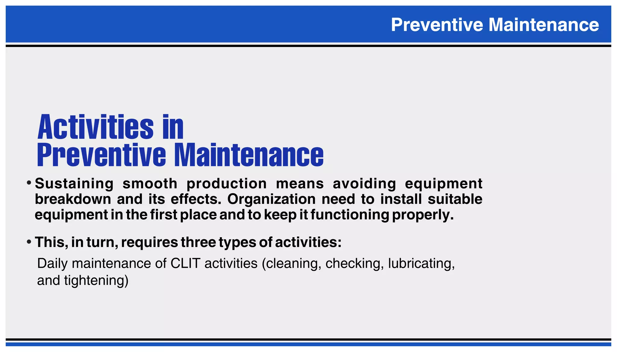 PPT ON PREVENTIVE MAINTENANCE | PDF
