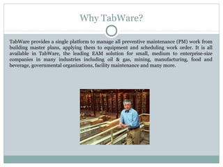Preventive Maintenance Program – TabWare | PPT