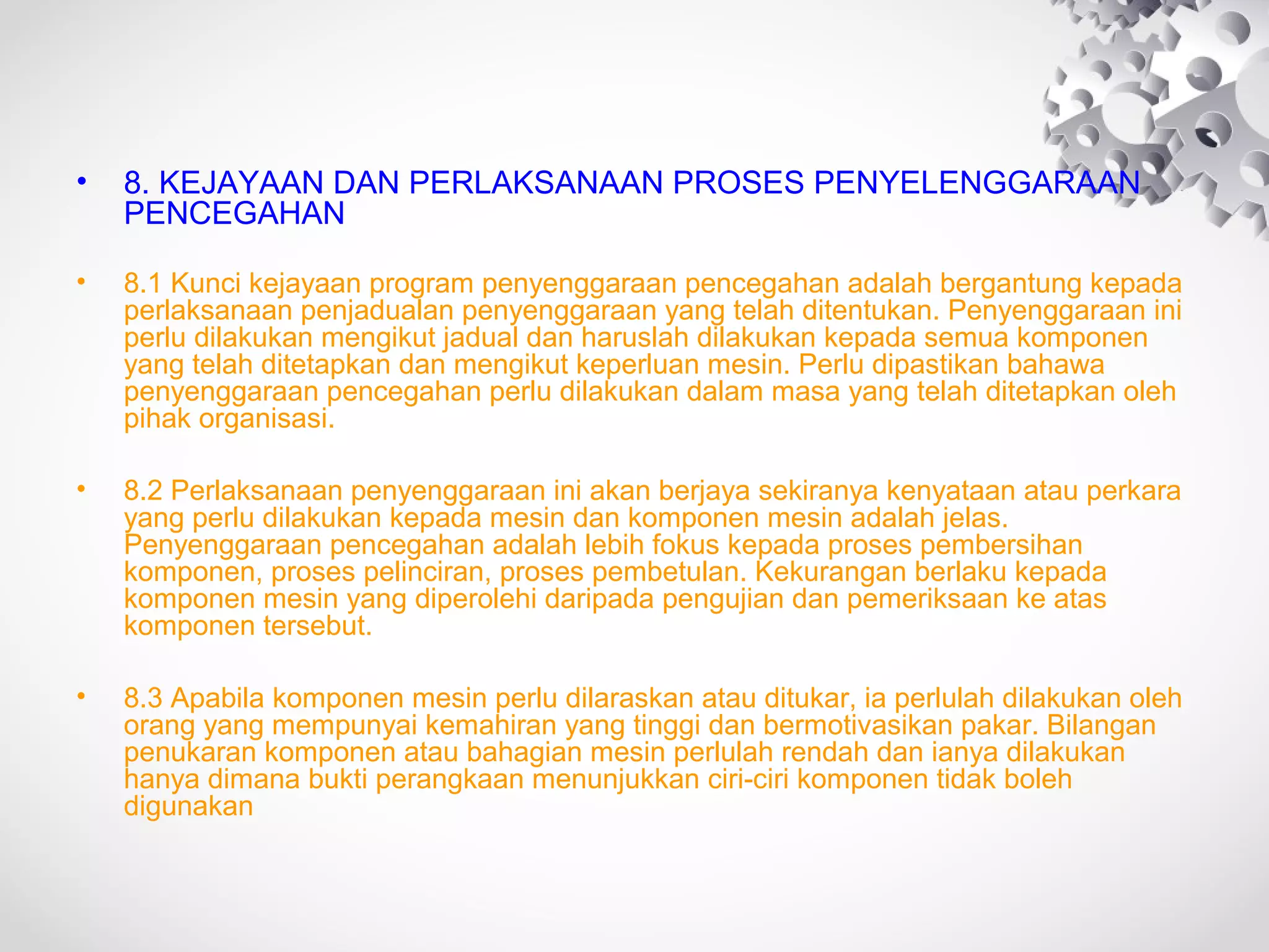 Preventive maintenance slide show | PPT