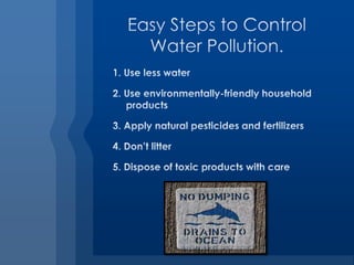 Prevention And Control Of Water Pollution