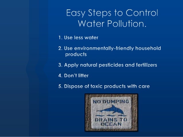 Preventive measures of water pollution