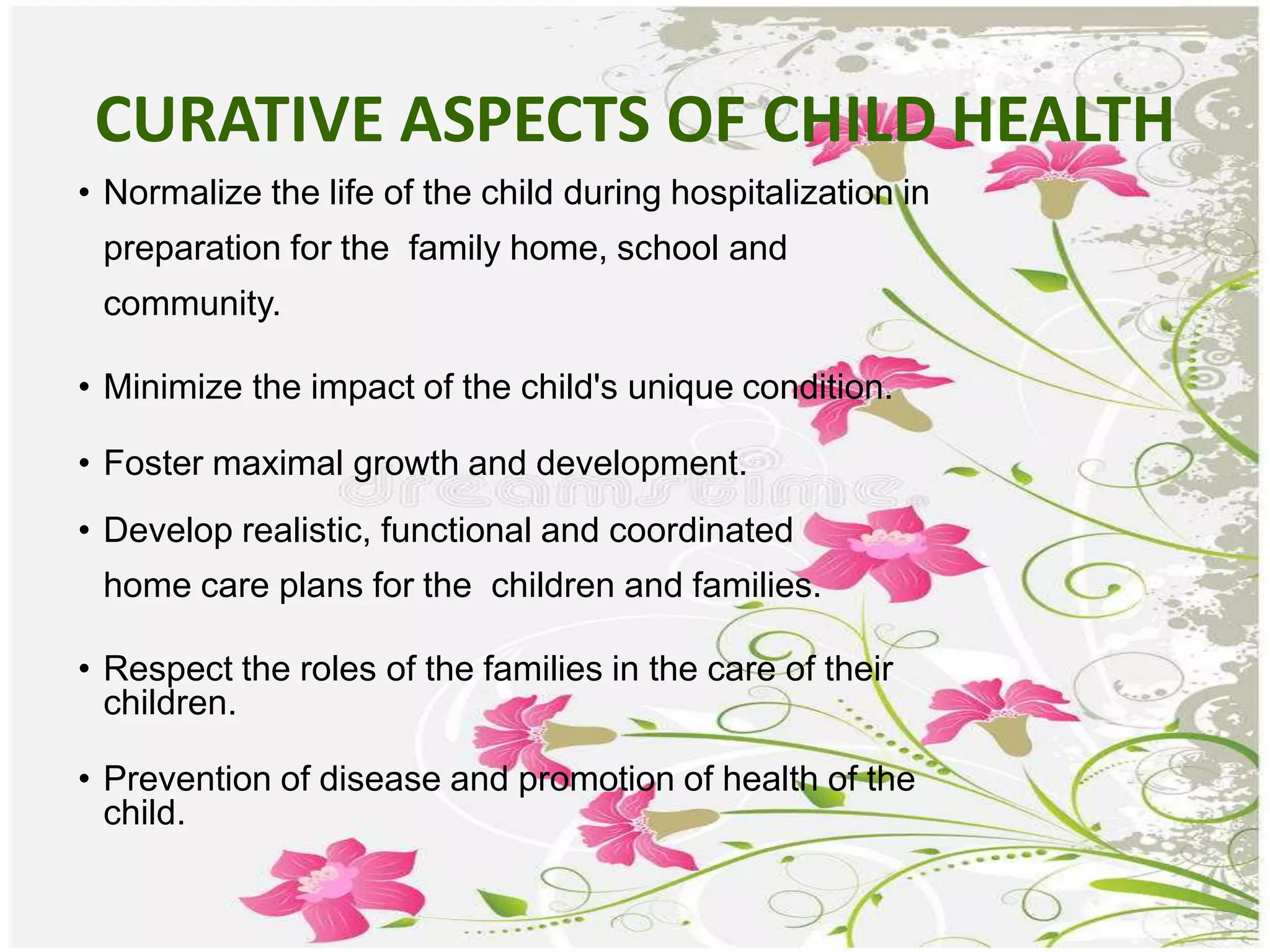 Preventive promotive curative aspects of child health | PPTX