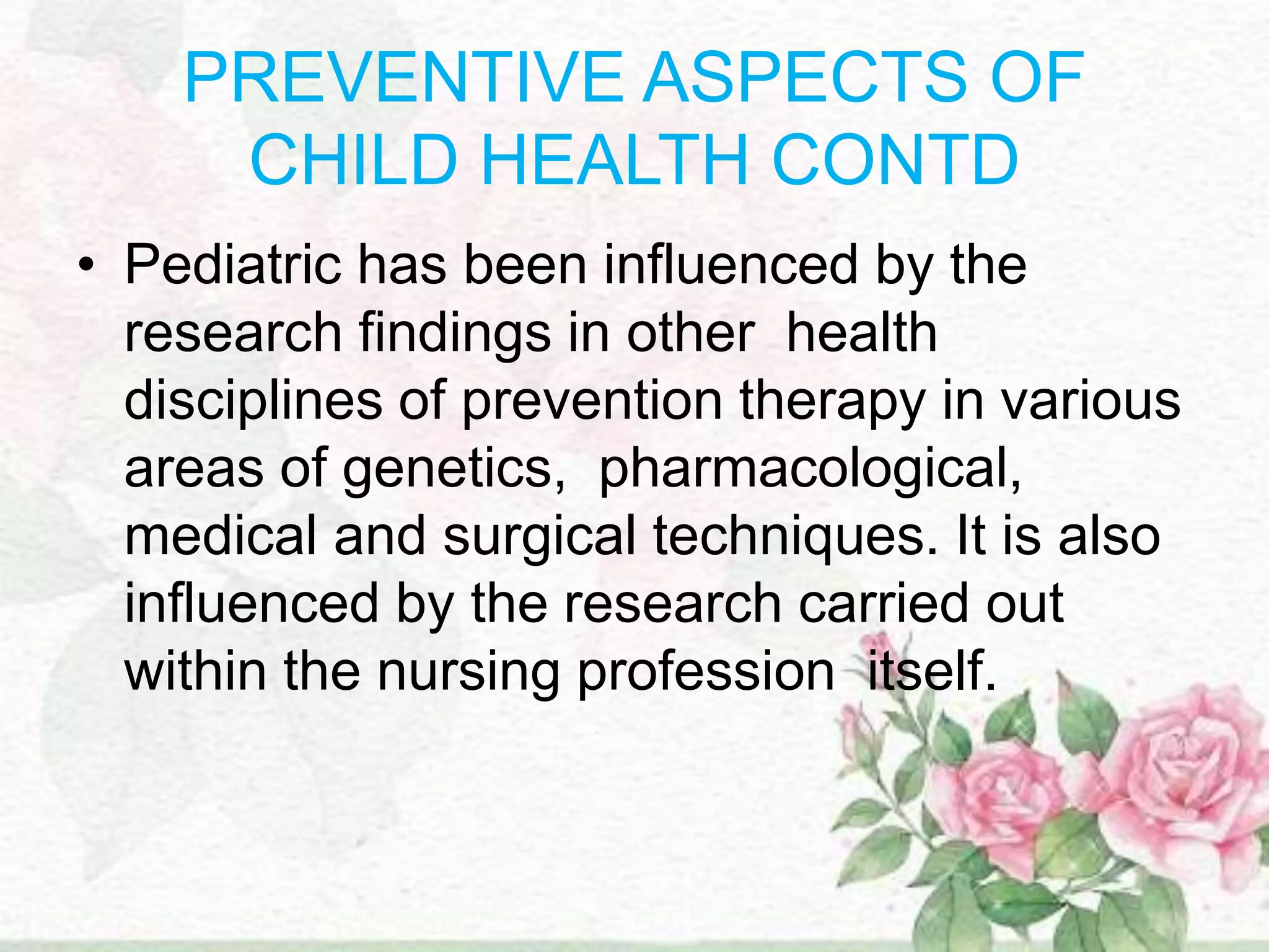 Preventive promotive curative aspects of child health | PPTX