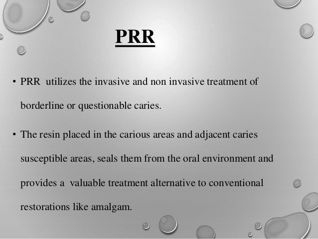 Preventive resin restoration