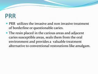 Preventive resin restoration ppt | PPTX