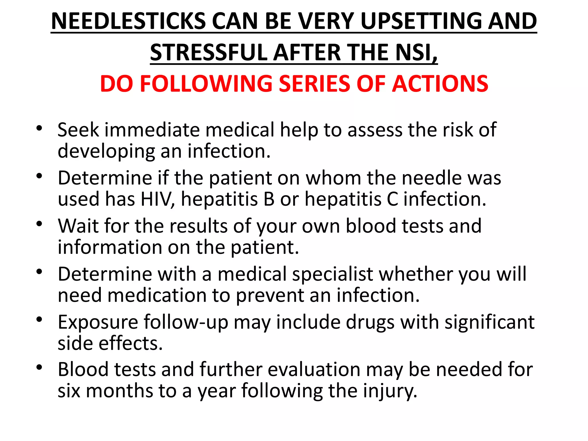 Prevent needle stick injuries (Mr.Ram.S) | PPTX