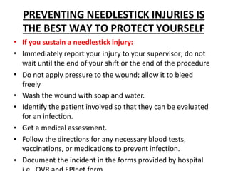 Prevent needle stick injuries (Mr.Ram.S) | PPTX