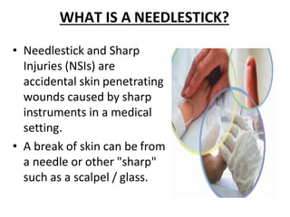 Prevent needle stick injuries (Mr.Ram.S) | PPTX