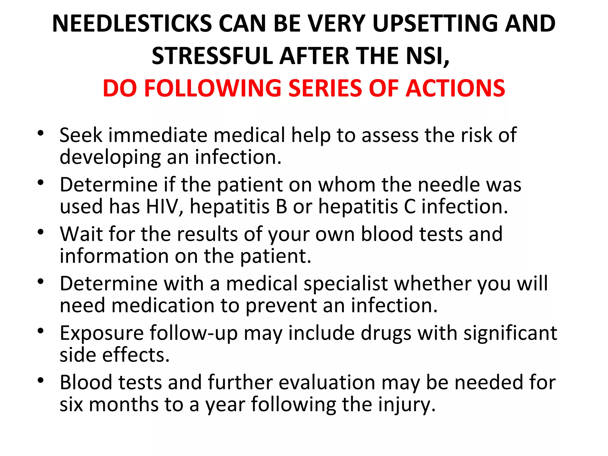 Prevent Needlestick Injuries | PPT