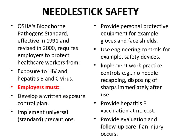 Prevent Needlestick Injuries | PPT