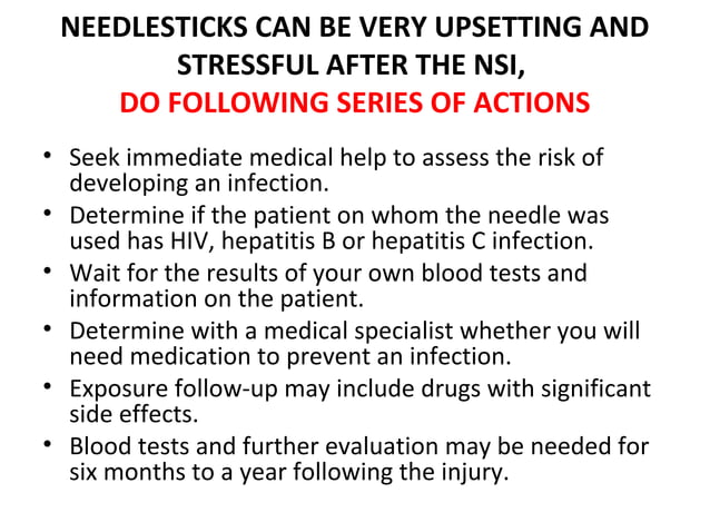 Prevent Needlestick Injuries | PPT