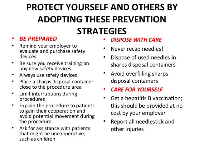 Prevent Needlestick Injuries