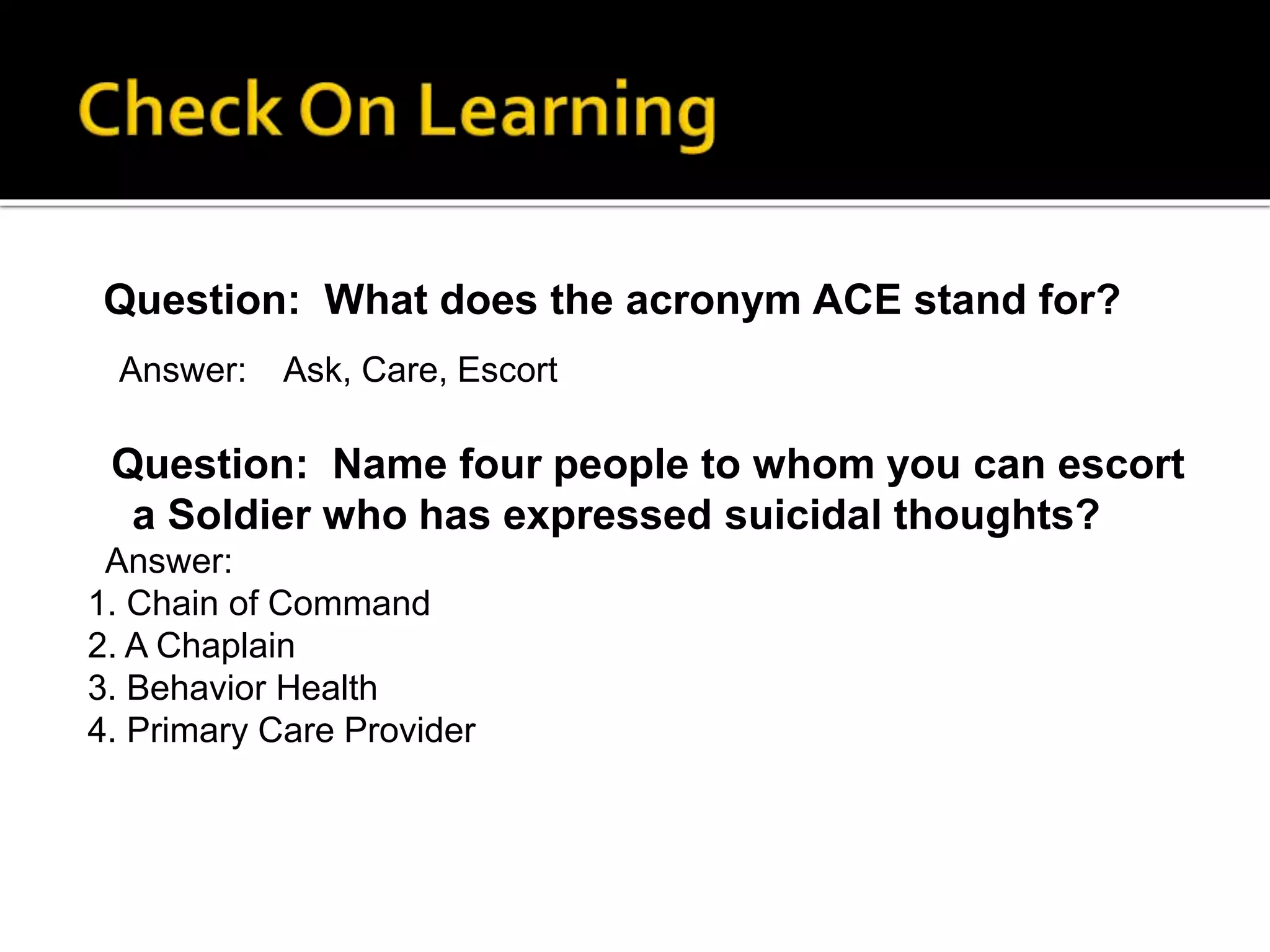 Prevent Suicide with ACE card | PPTX