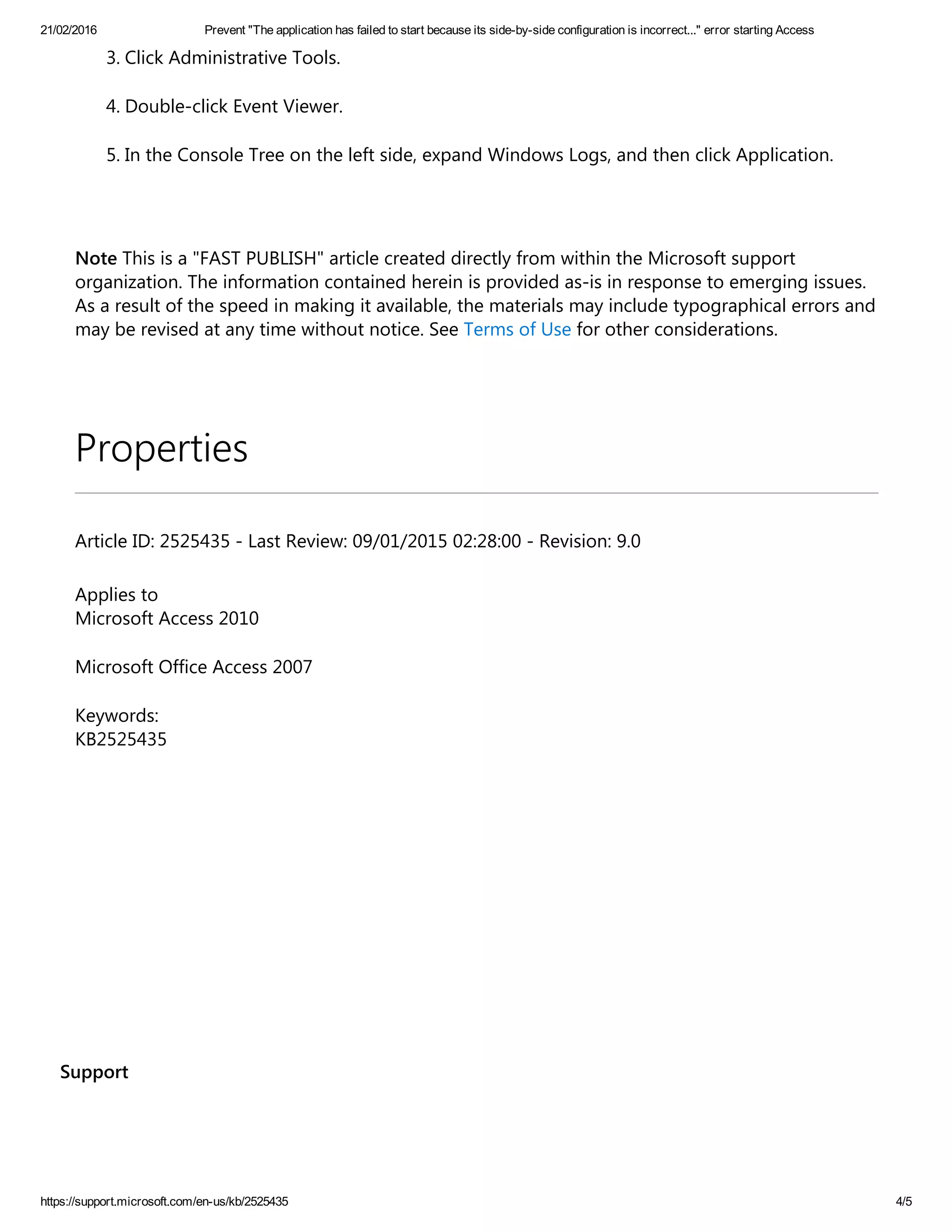 Prevent The Application Has Failed To Start Because Its Side By Side Configuration Is Incorrect