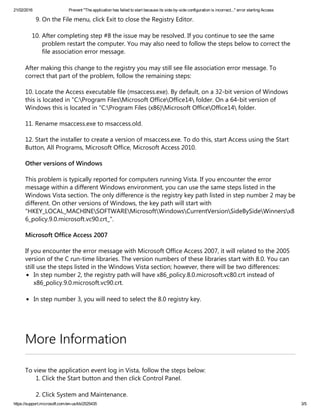 Prevent the application has failed to start because its side by-side configuration is incorrect ...