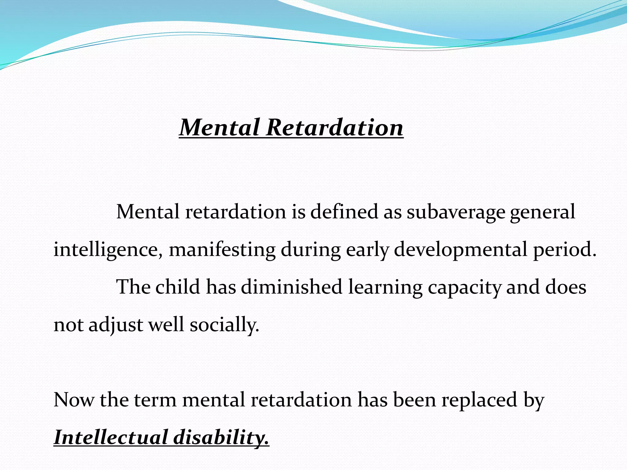 Prevetable cause of mental retardation | PPTX