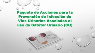 Prevención IVU asociadas a catéter urinario (CU | PPT