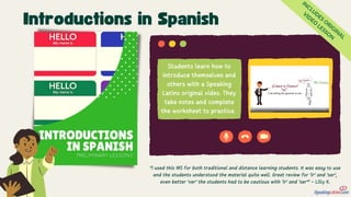 Spanish 1 Preliminary Lesson Plans for High School | PDF