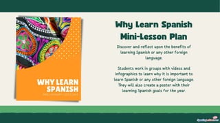 Spanish 1 Preliminary Lesson Plans for High School | PDF