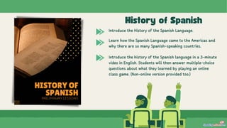 Spanish 1 Preliminary Lesson Plans for High School | PDF