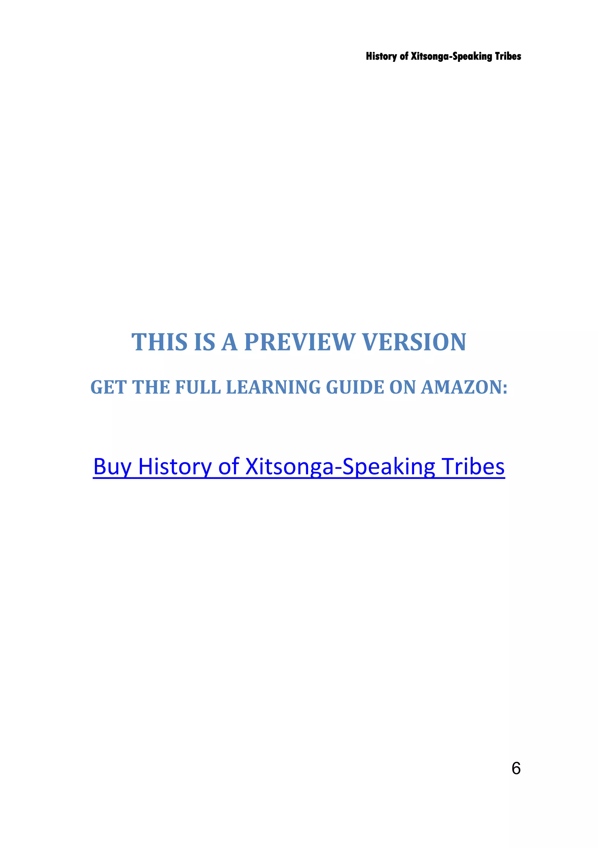 History of Xitsonga Speaking Tribes | PDF