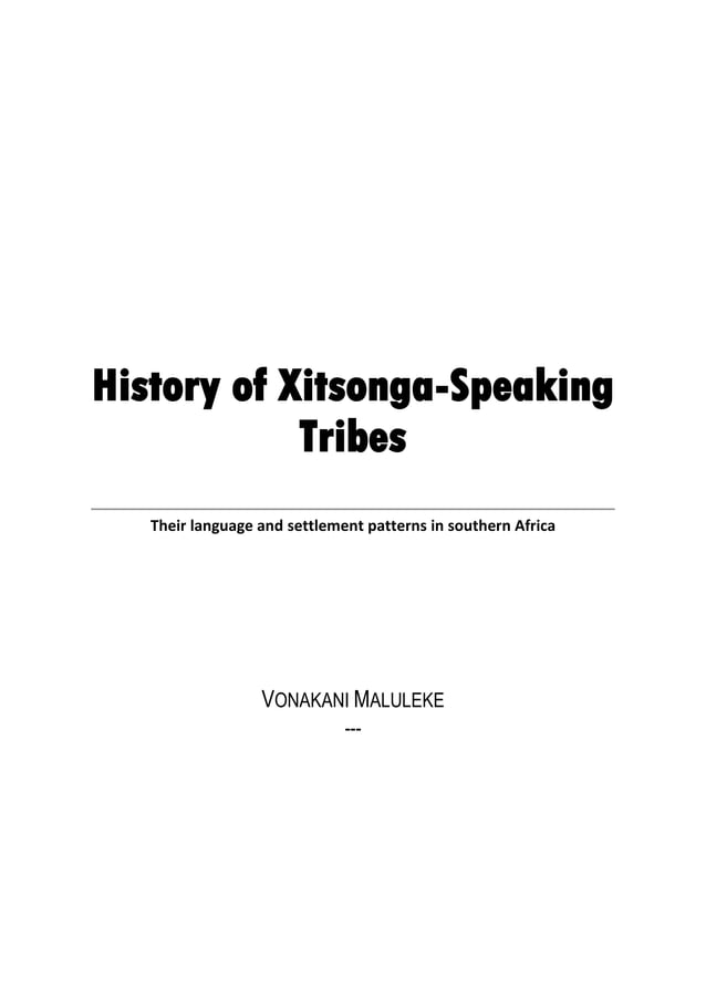 History of Xitsonga Speaking Tribes | PDF | Genealogy and Ancestry ...