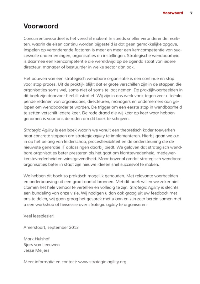 Strategic Agility - Hoofdstuk Boekimpressie | PDF