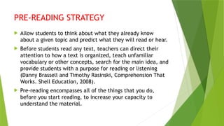 READING DEVELOPMENT PREVIEWING COLLEGE LEVEL | PPTX