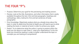 READING DEVELOPMENT PREVIEWING COLLEGE LEVEL | PPTX