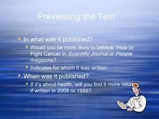 Previewing and paraphrasing | PPT