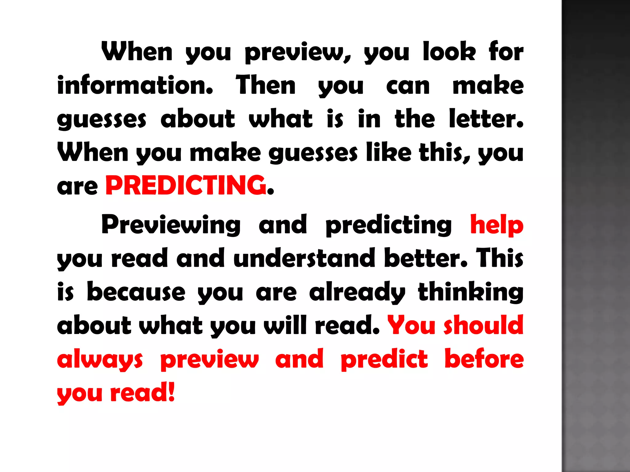 Bahasa Inggris - Previewing and Predicting | PPTX