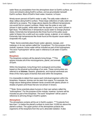 Preview Of “Earths Spheres” | PDF