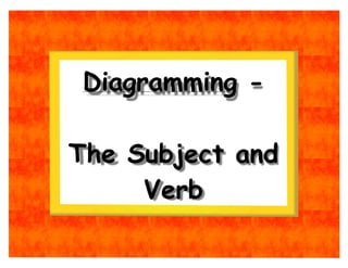 Diagramming - Subject and Verb | PPT